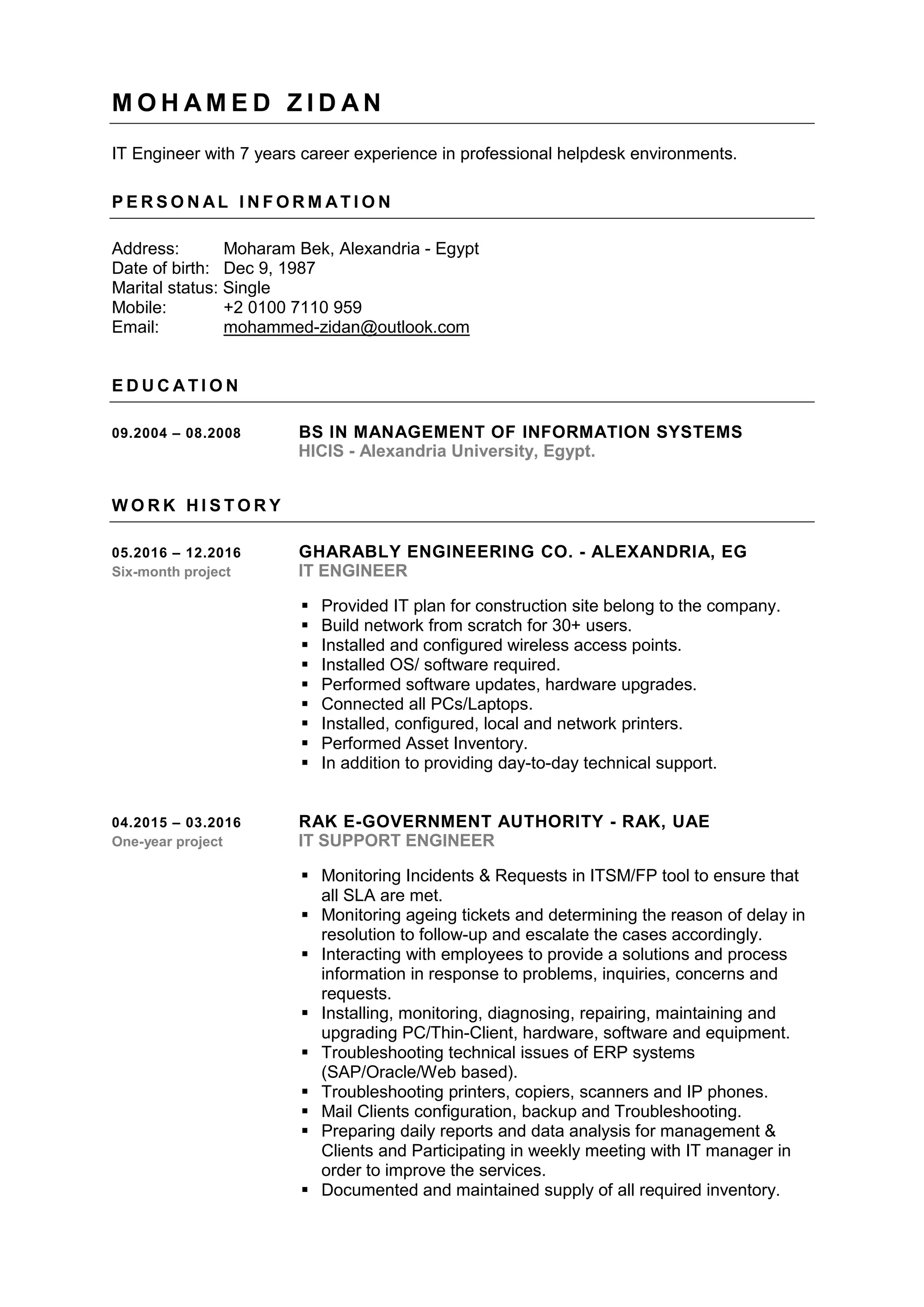 M.ZIDAN-01.2016-CV | PDF