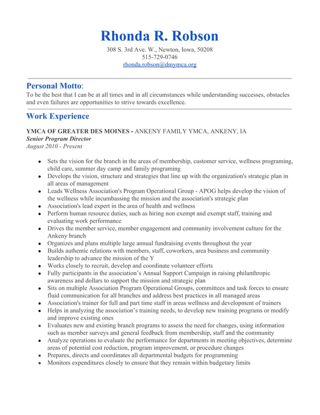 RhondaRRobsonResume | PDF