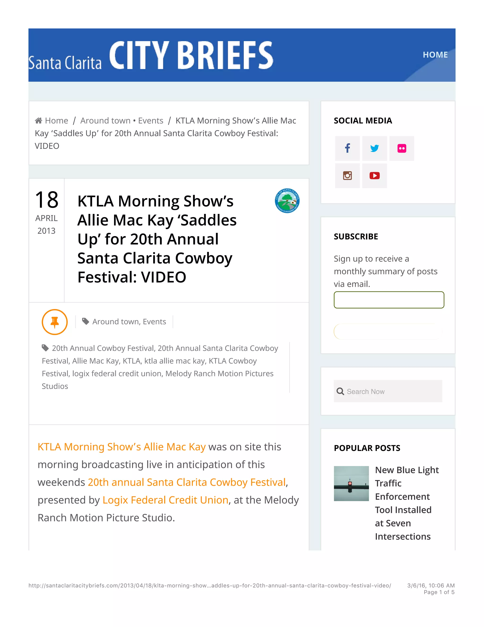 KTLA Morning Show_s Allie Mac Kay _S | PDF | Western | Genres