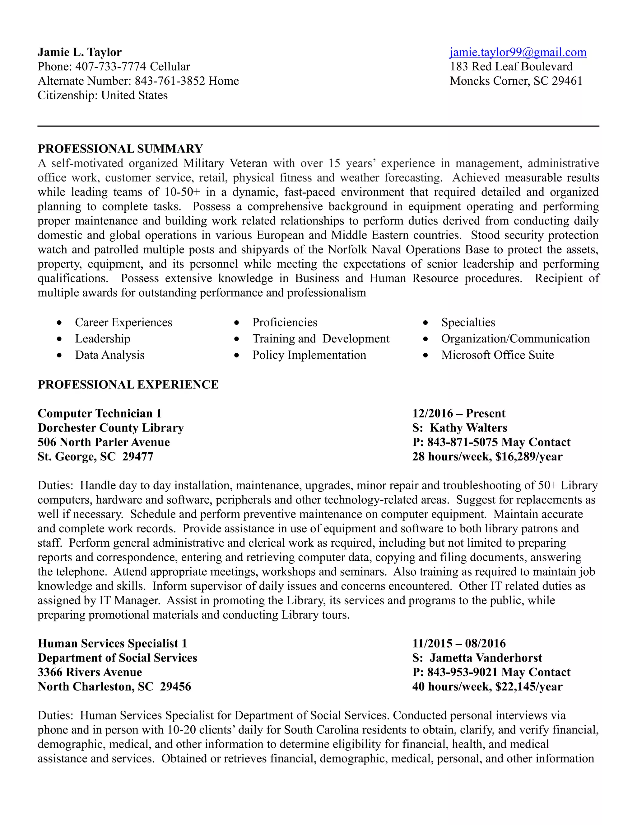 Jamie L Taylor Resume | PDF