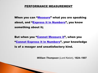 PERFORMANCE MEASUREMENT FOR SME's | PPT
