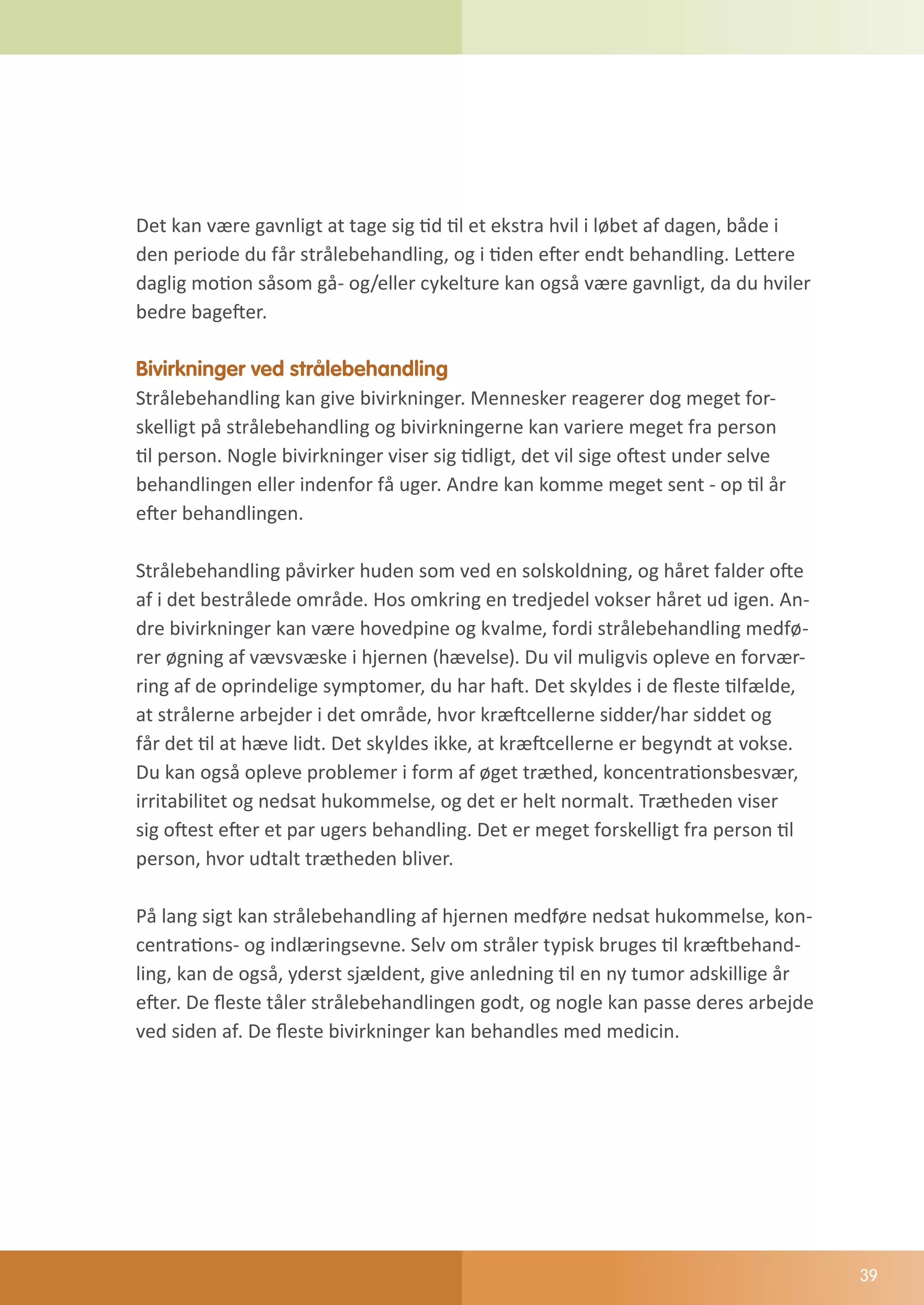 Haandbog for patienter med hjernetumor | PDF