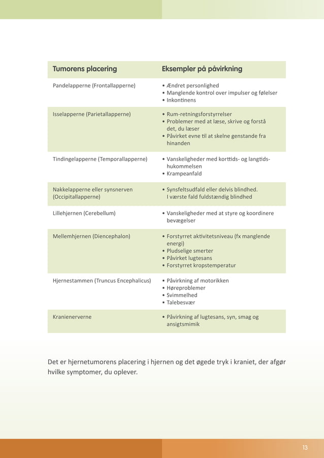 Haandbog for patienter med hjernetumor | PDF