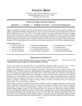 Vincent Bono_Resume.mod 11-03-16 | DOC | Civil Engineering Industry ...