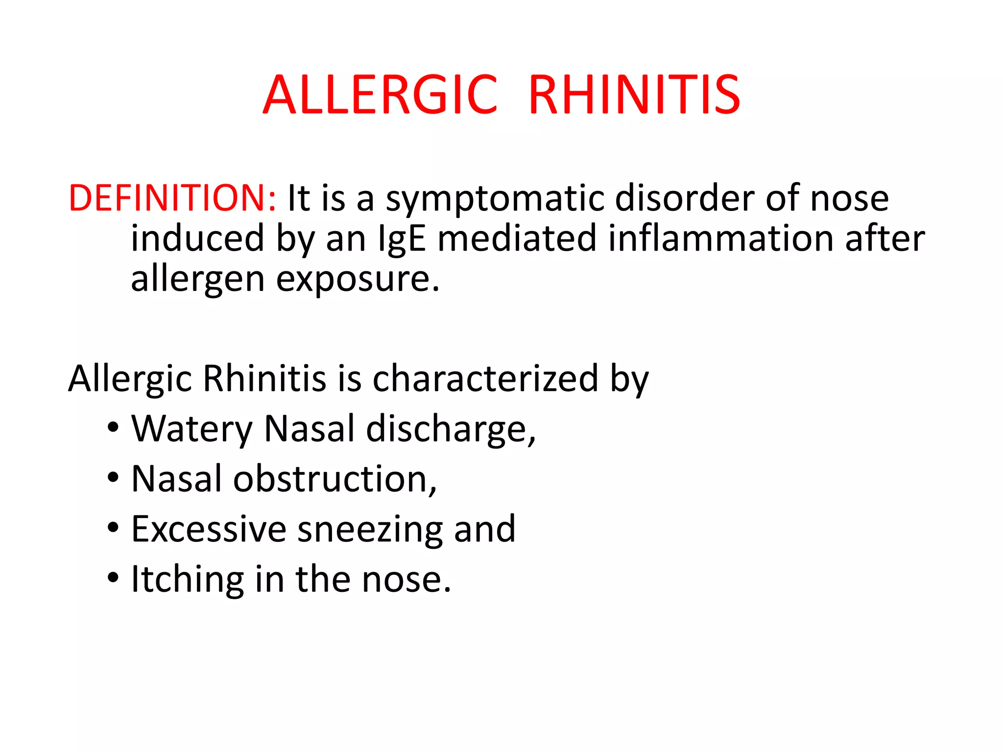 Allergic Rhinitis | PPTX