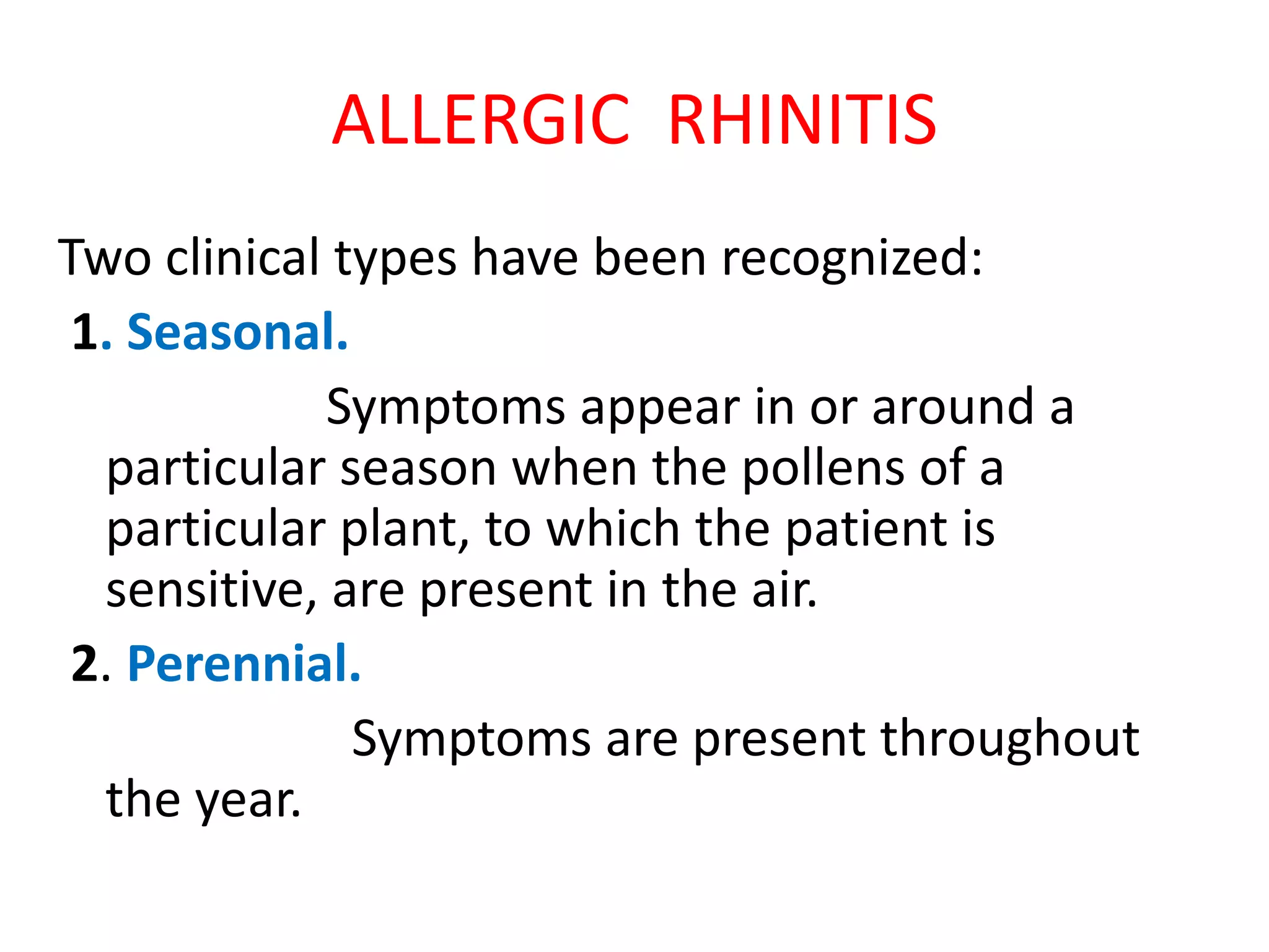 Allergic Rhinitis | PPTX