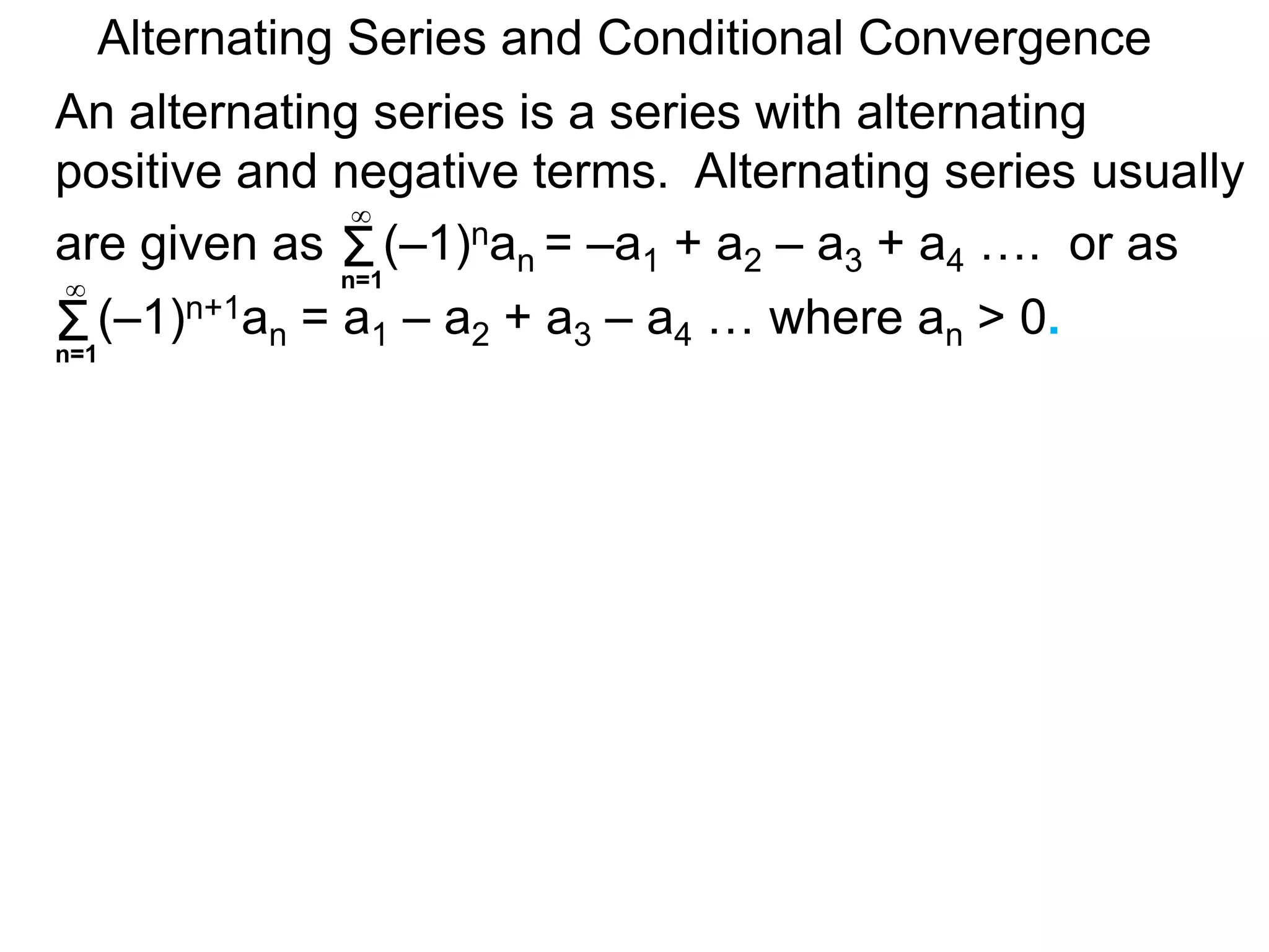 26 alternating series and conditional convergence x | PPTX
