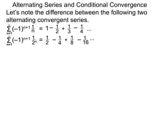 26 alternating series and conditional convergence x | PPTX