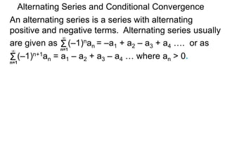 26 alternating series and conditional convergence x | PPTX