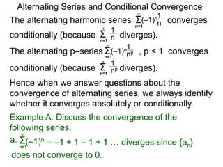 26 alternating series and conditional convergence x | PPTX
