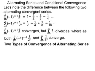 26 alternating series and conditional convergence x | PPTX