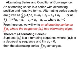 26 alternating series and conditional convergence x | PPTX