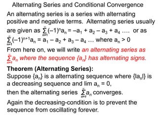 26 alternating series and conditional convergence x | PPTX