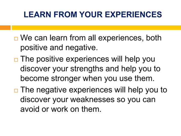 Appreciate every experience | PPTX