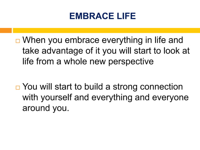 Appreciate every experience | PPT