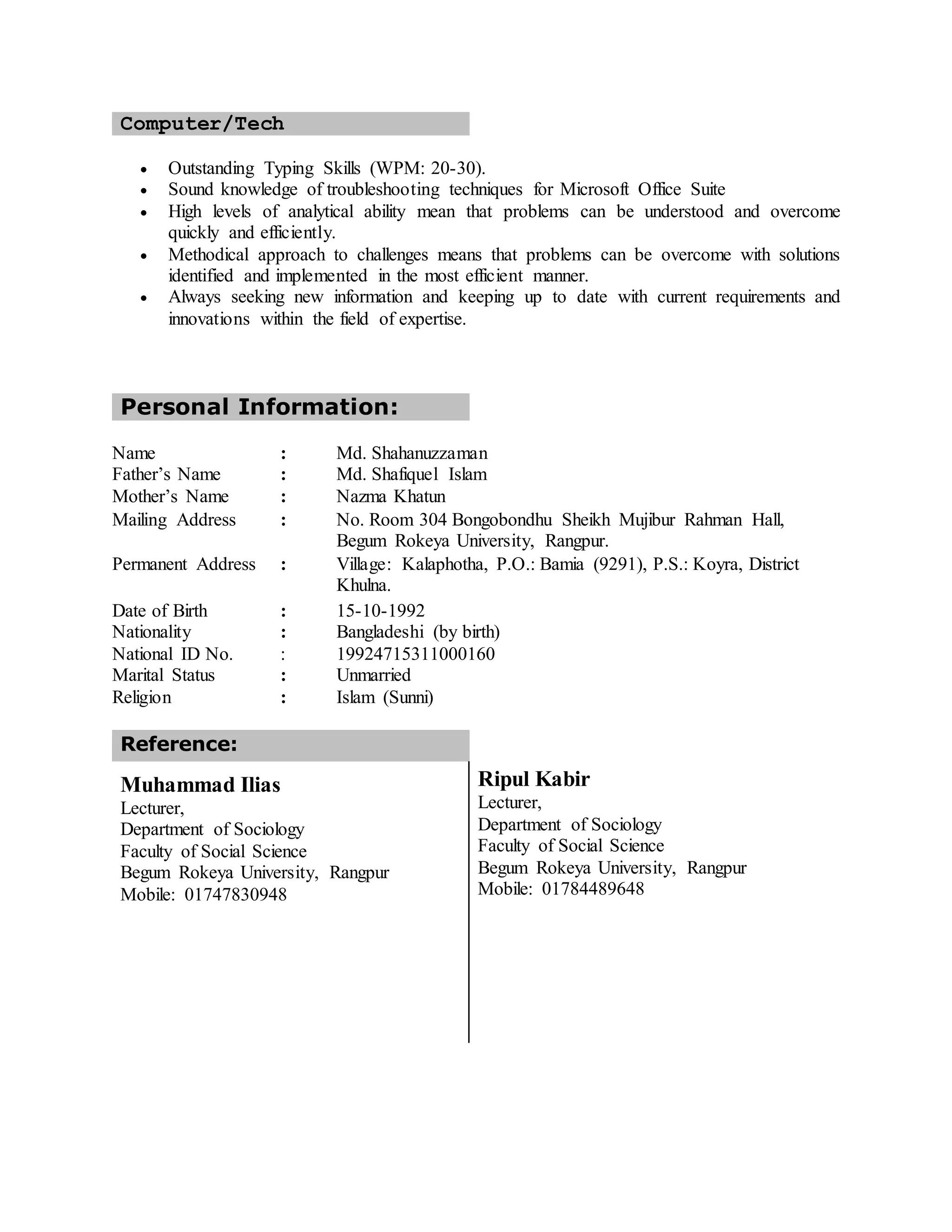 Shahin CV | DOCX