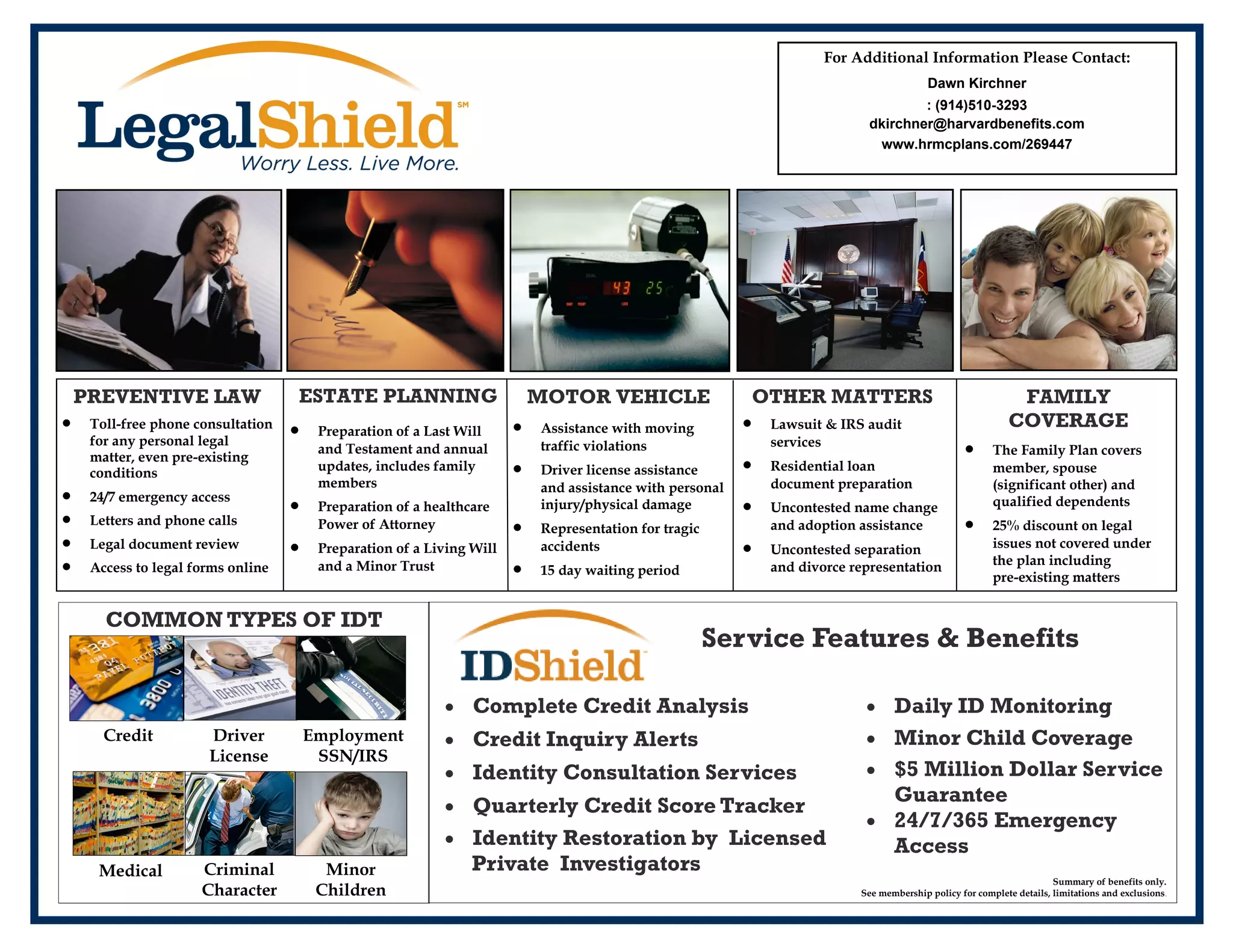 LegalShield Placemat with Supplements Dawn Kirchner | PDF