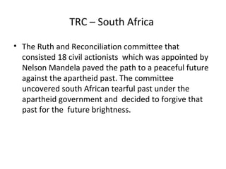 Post conflict reconciliation | PPT