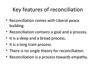 Post conflict reconciliation | PPT