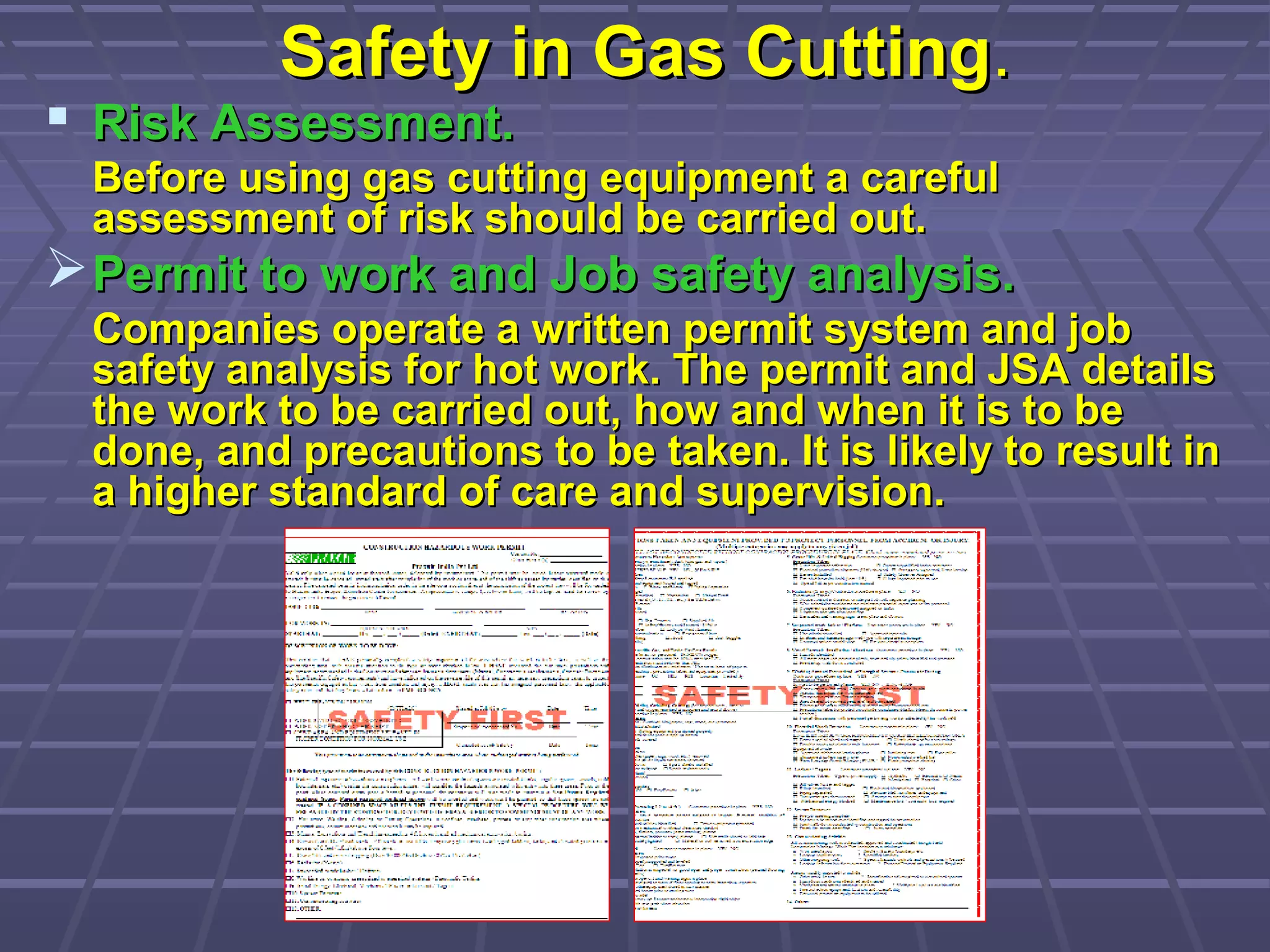 Safety In Gas Cutting. | PPT