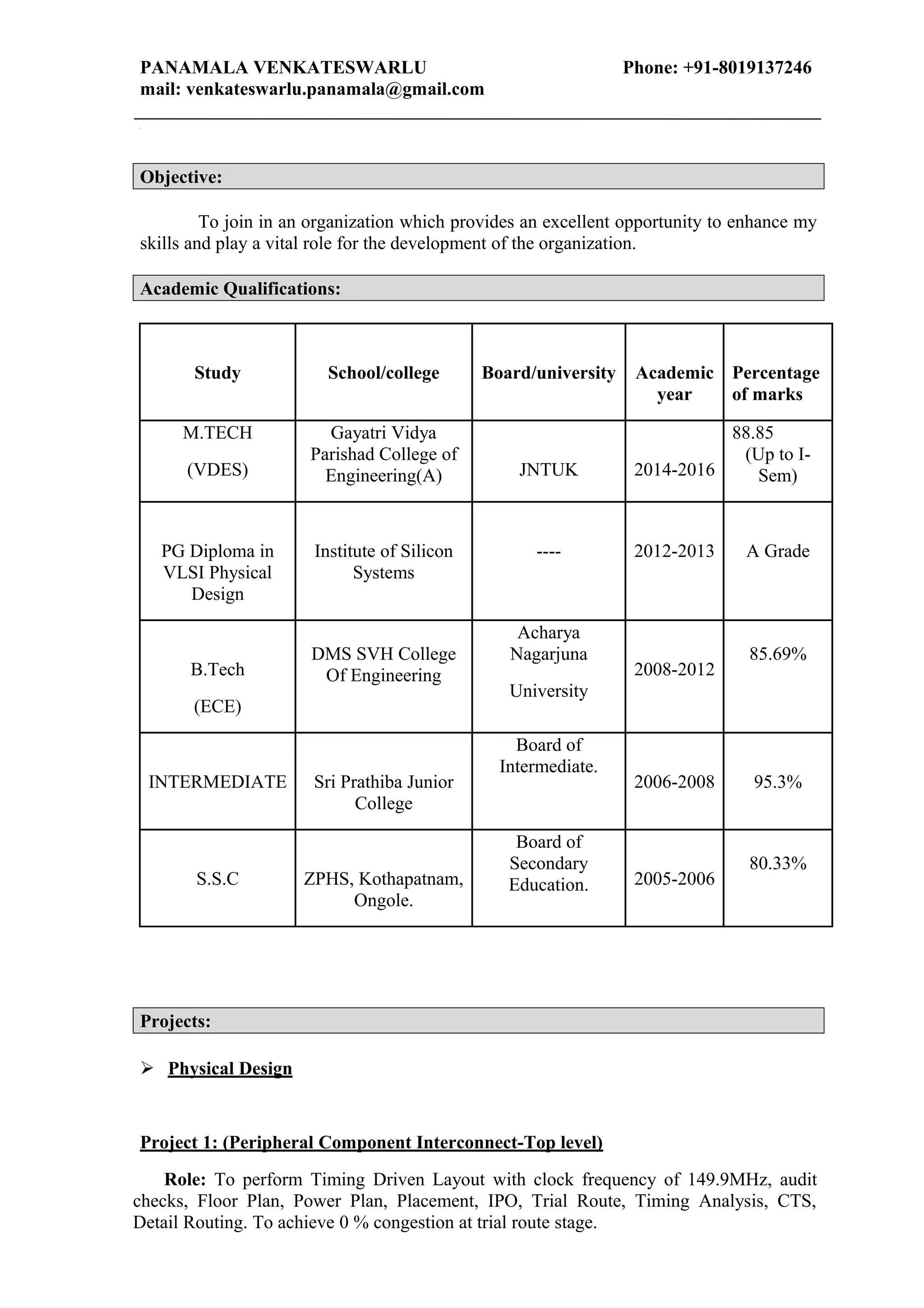 resume | DOC | Computing | Technology & Computing