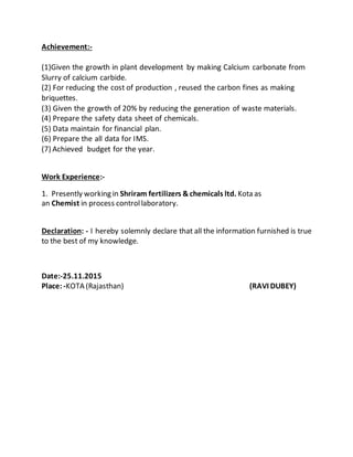Ravi cv | DOCX