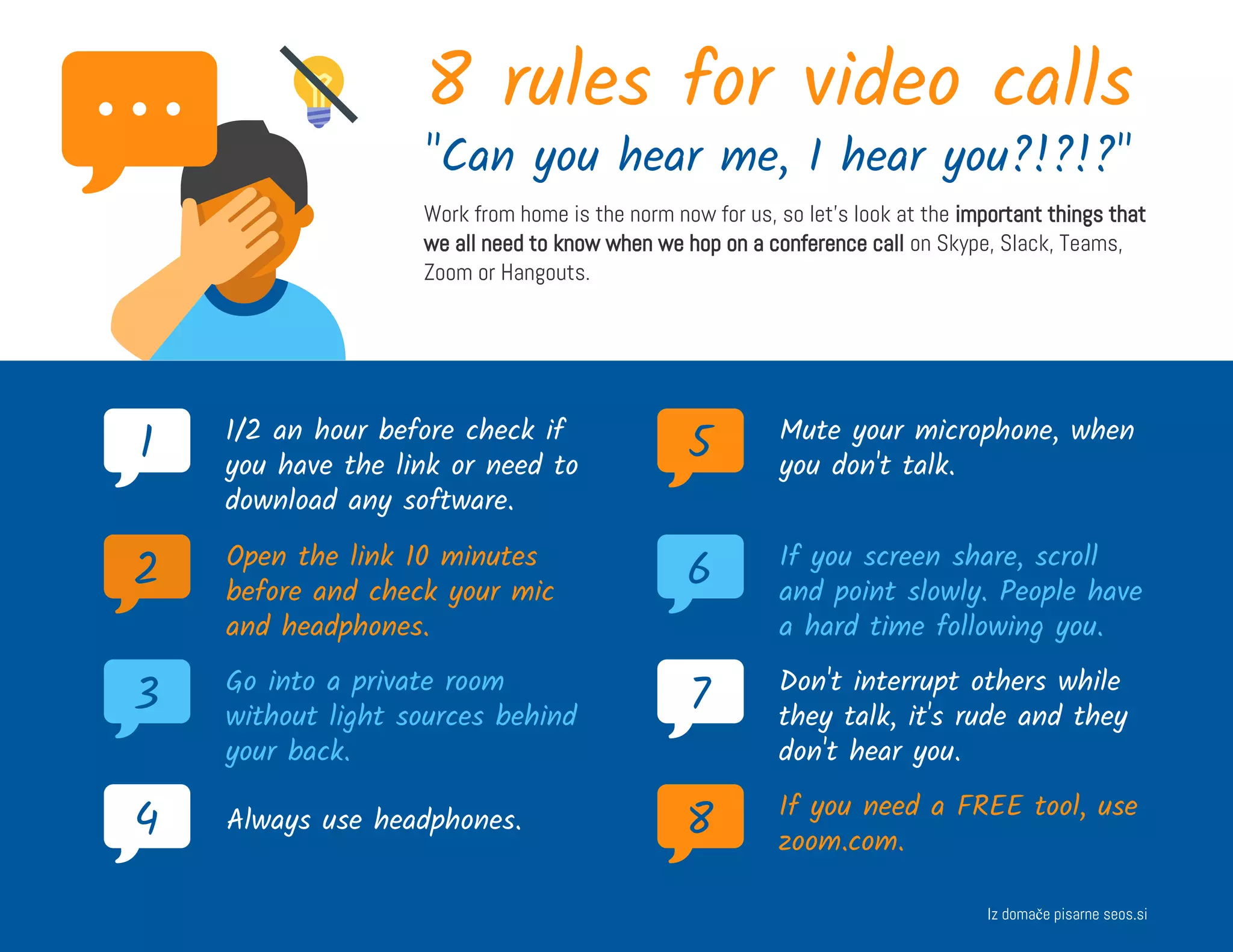 8 basic rules on video conferences | PPT
