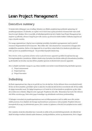 Lean Project Management 2 | PDF