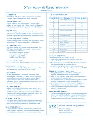 Academic Transcript--Undergraduate | PDF