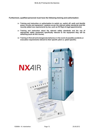 Training Course NX-Air Intro & Safety | PDF