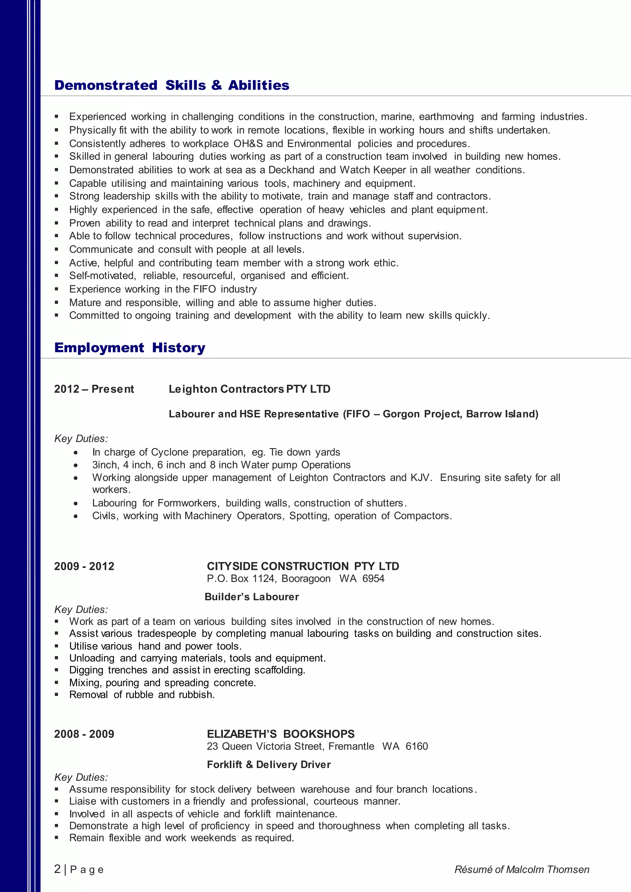 Thomsen, Malcolm RESUME 2015 | DOCX