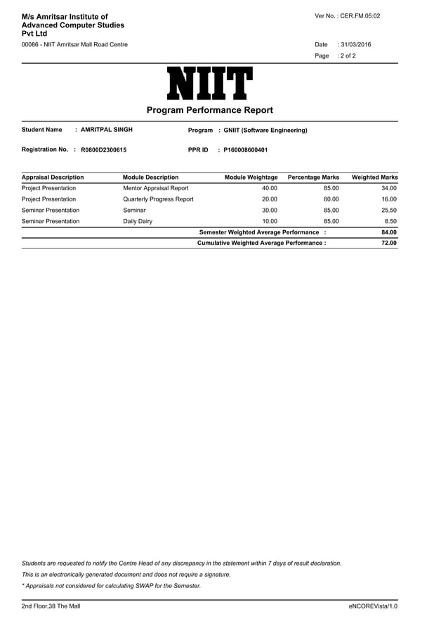 PPR_Complete_GNIIT | PDF | Computer Software and Applications | Computing