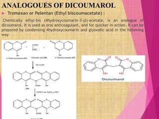 Dicoumarol THE MOST COMMONLY USED DRUG | PPTX