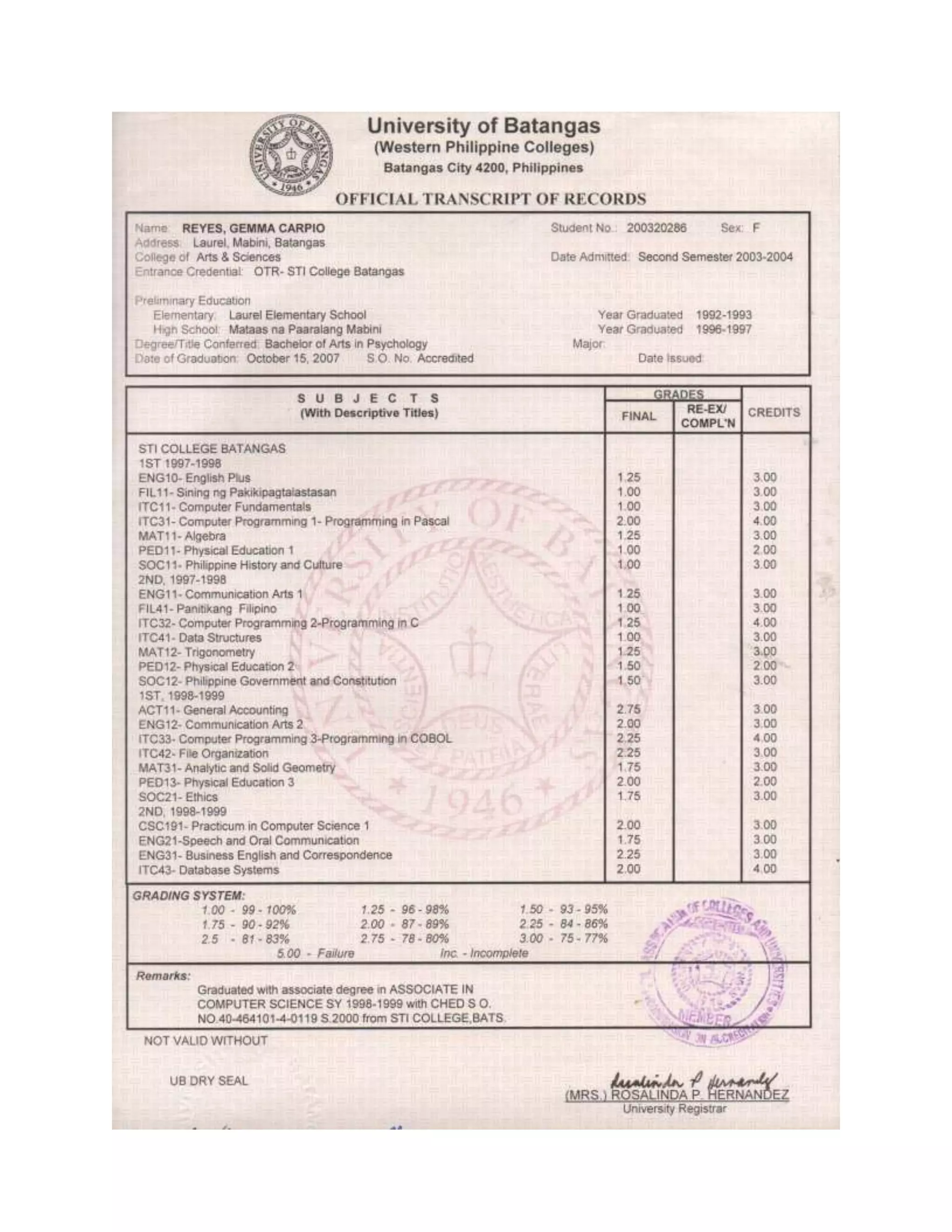 Gem Reyes_Red Ribbon.Diploma TOR | DOCX