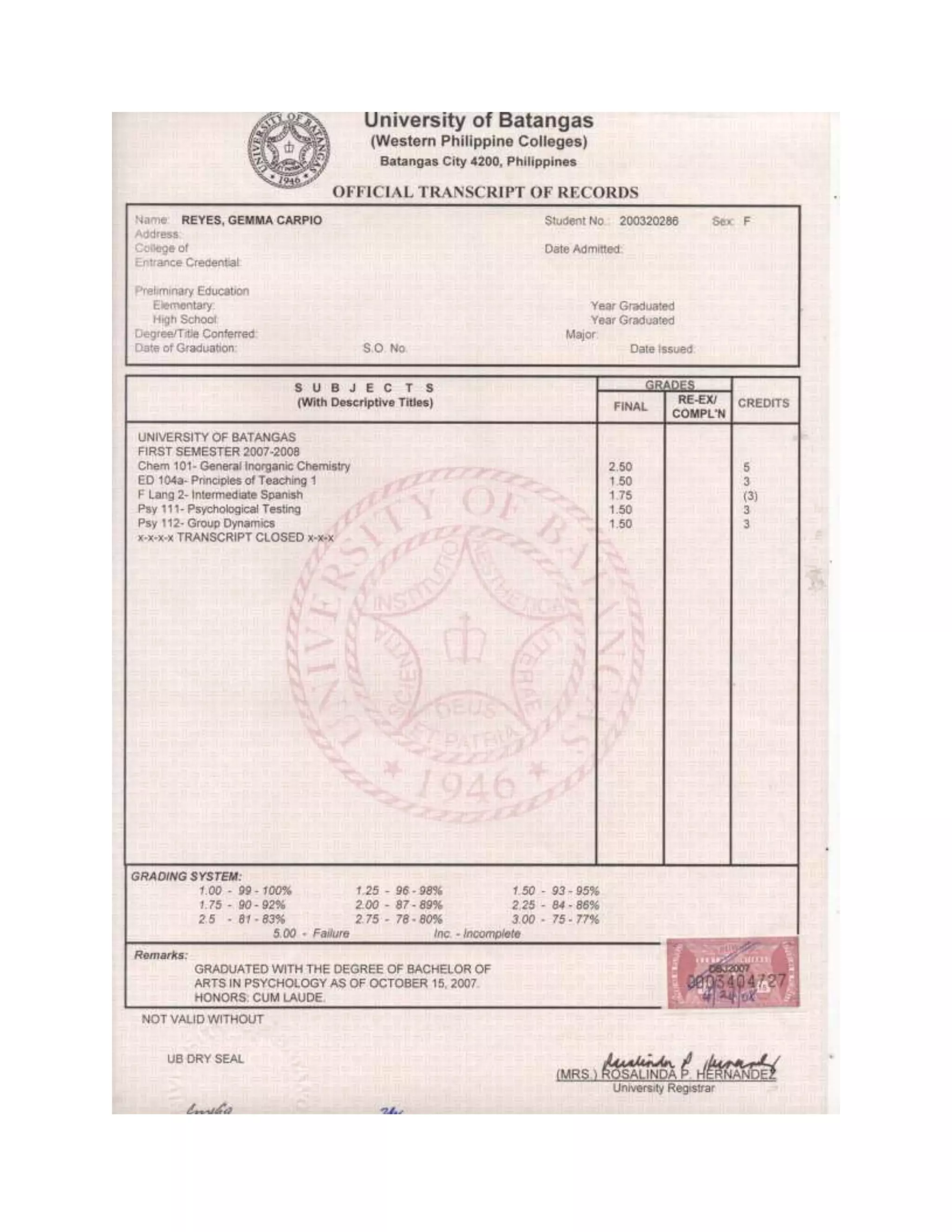 Gem Reyes_Red Ribbon.Diploma TOR | DOCX