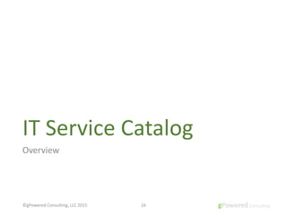 ITSM and Service Catalog Overview | PPTX