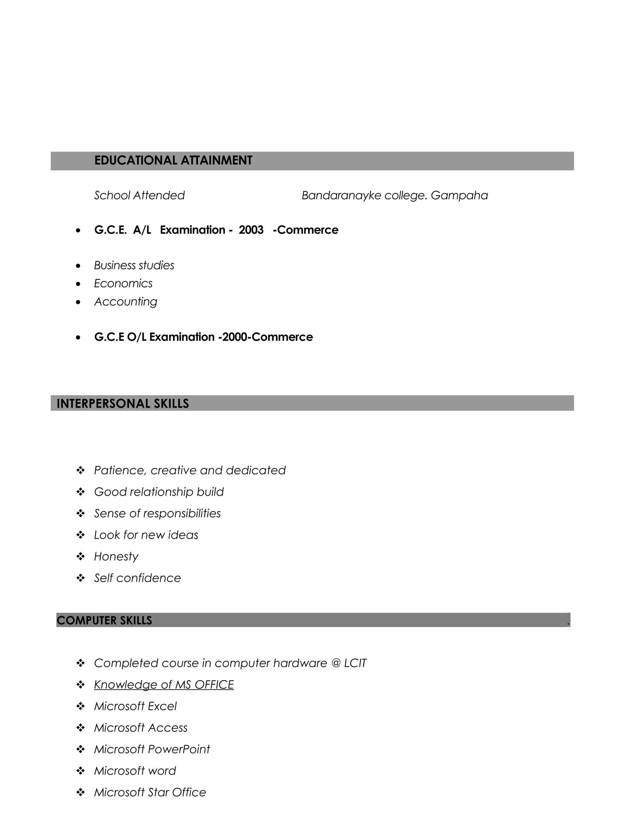 Sam resume (Repaired) | DOC | Hospitality Industry | Industries