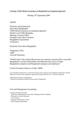 Creating CIMA Brand Awareness | PDF