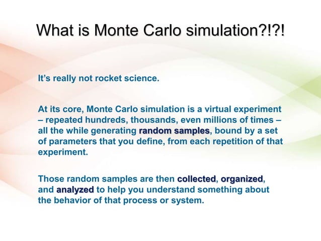 Monte Carlo Sim Primer | PPT