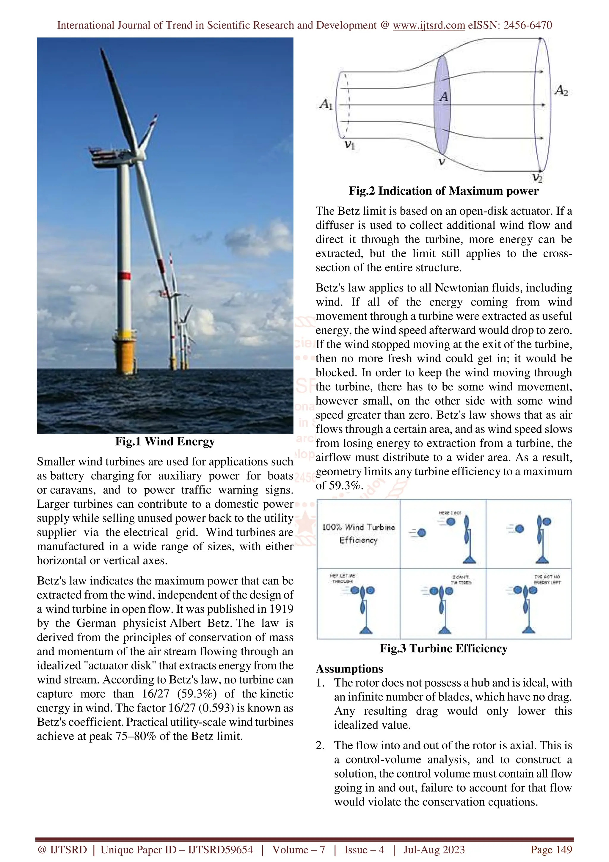 Expression and Calculation of Betz Constant for Expanding Air Stream | PDF