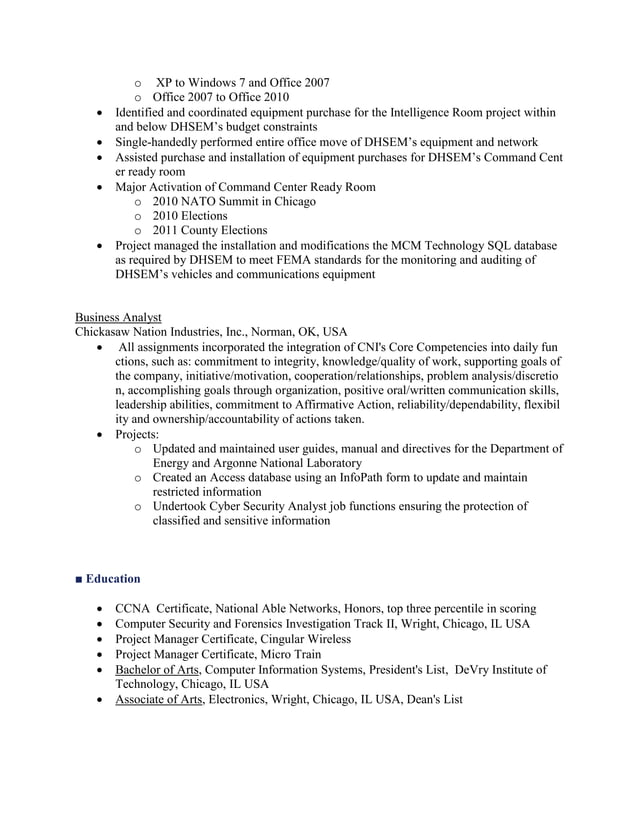 Resume 2016 CCNA | PDF