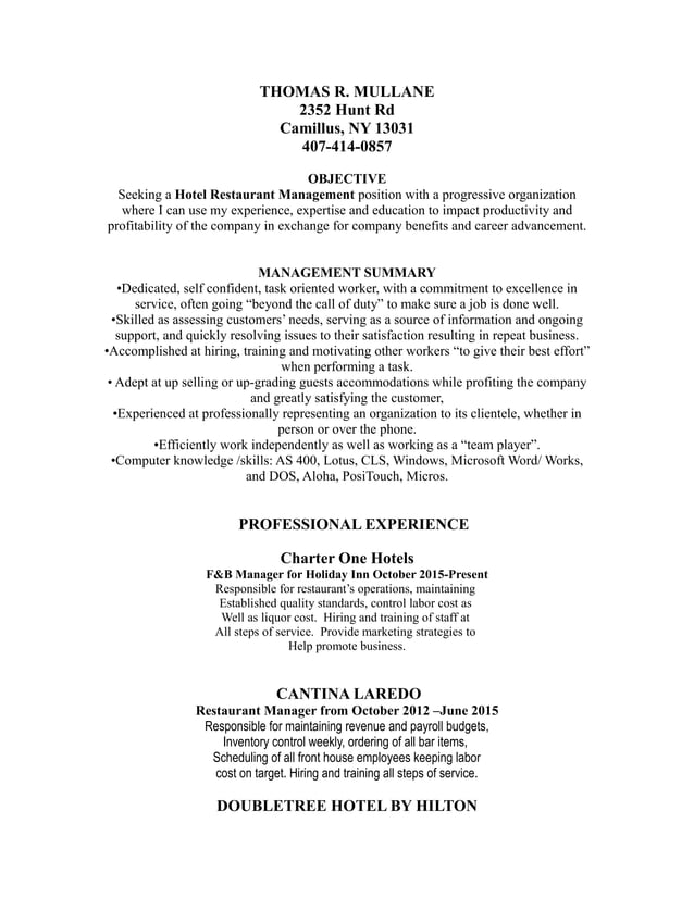Thomas Resume 2 | PDF