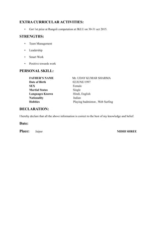 RESUME 1 | PDF