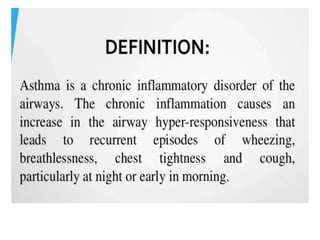 Respiratory diseases : Asthma and bronchitis | PPTX