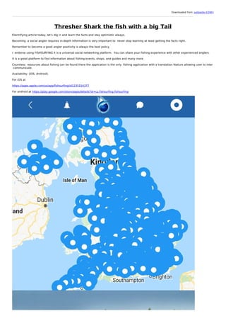 Thresher Shark the fish with a big Tail | PDF