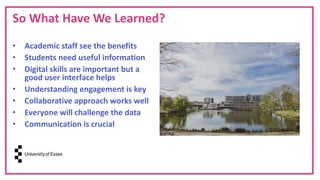 Academics and engagement data - learner analytics in the real world | PPTX