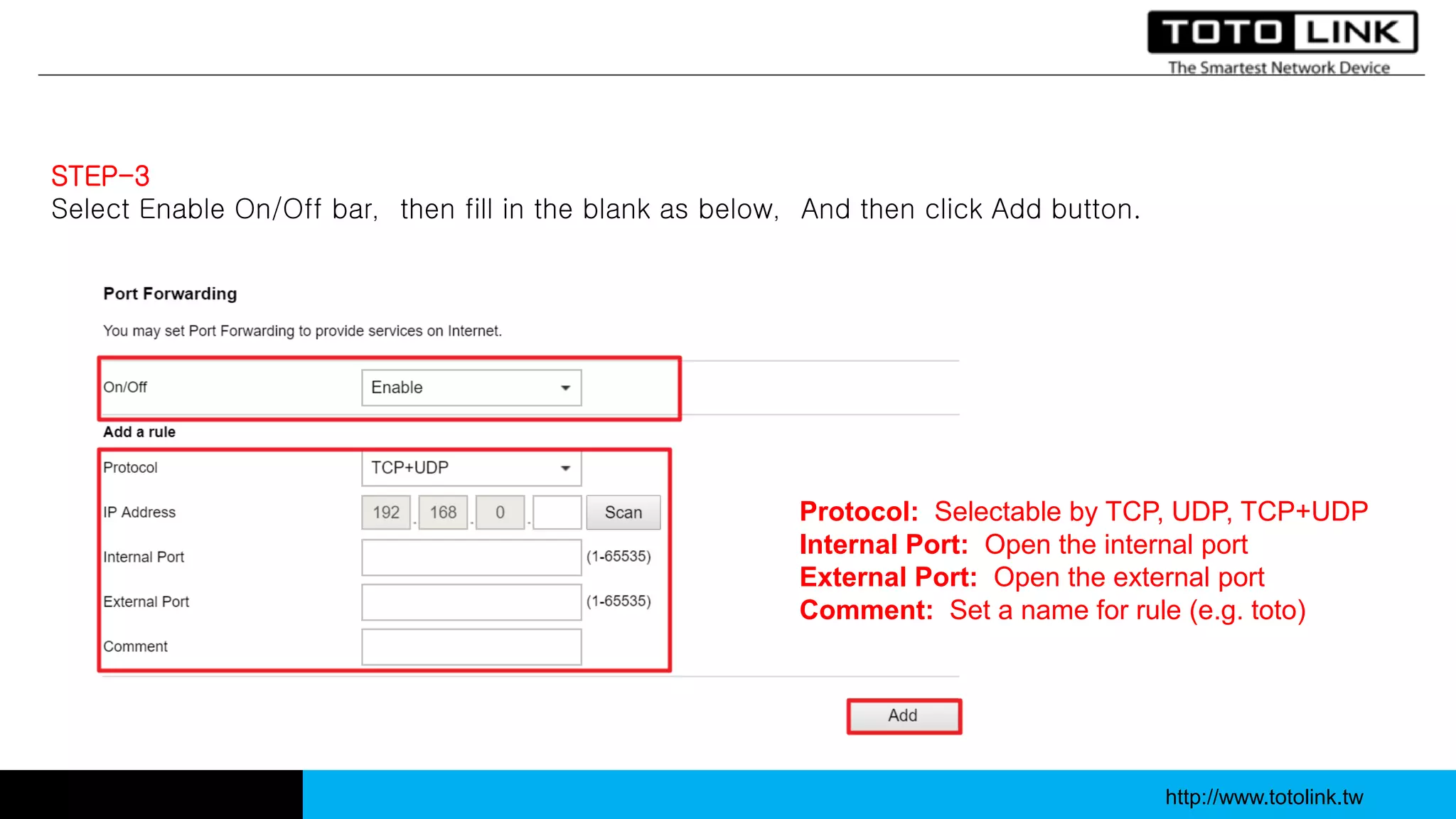 How to set up port forwarding on totolink router ? | PPTX | Computer Networking | Computing