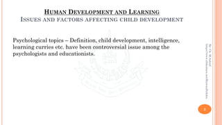 Issues and factors affecting child development | PDF