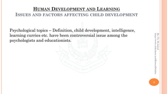 Issues and factors affecting child development | PDF