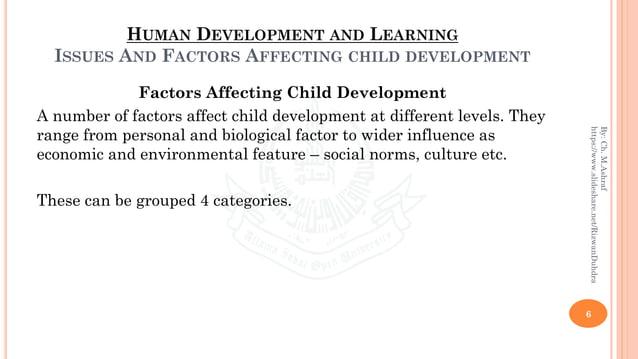 Issues and factors affecting child development | PDF